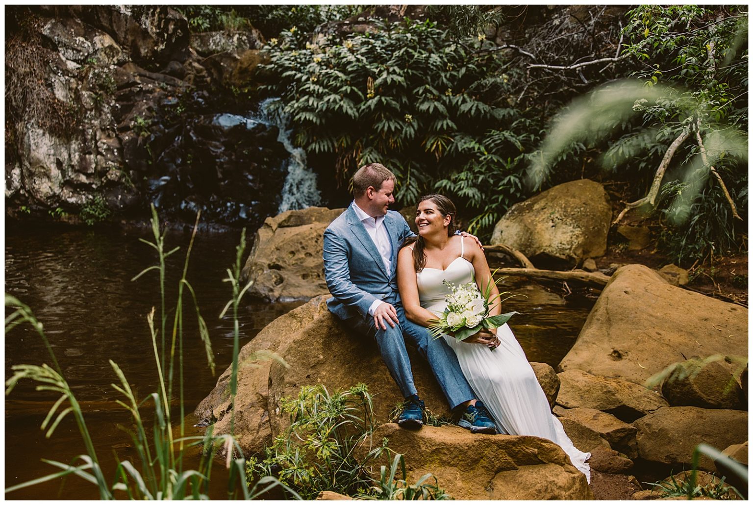 Hailey + Nate | Kaua’i Waterfall Adventure Elopement | Kauai Wedding ...