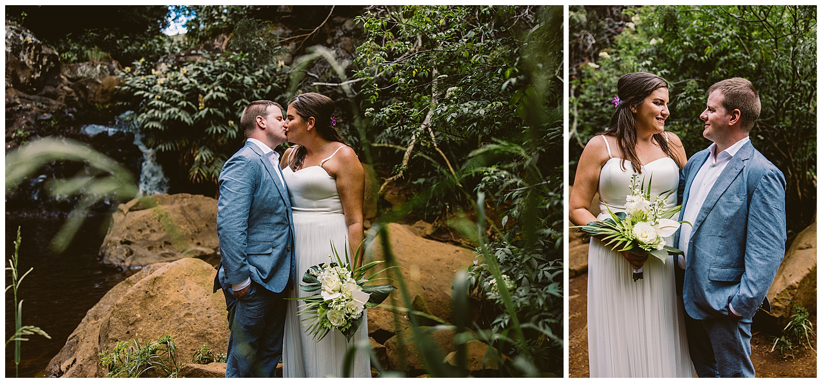 Hailey + Nate | Kaua’i Waterfall Adventure Elopement | Kauai Wedding ...