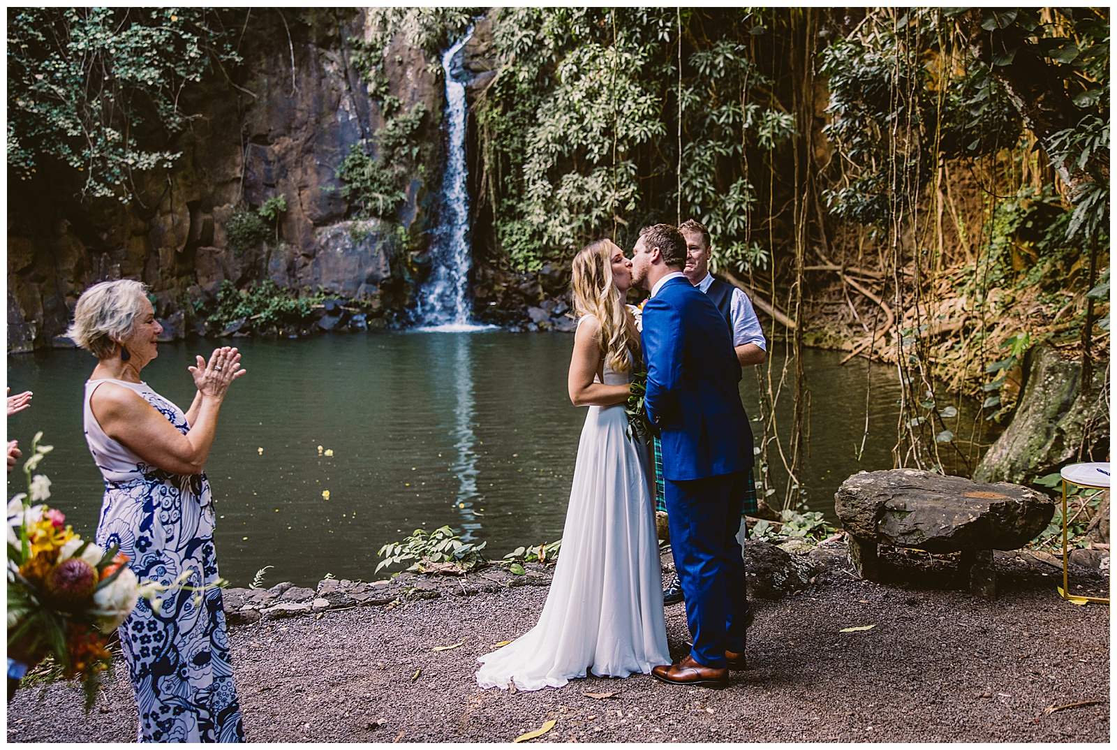 Jason and Montana | Kauai Private Waterfall Wedding | Kauai Wedding ...